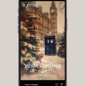 Doctor Who Christmas Card, Personalized Xmas Card, Printable Geek Merry ...