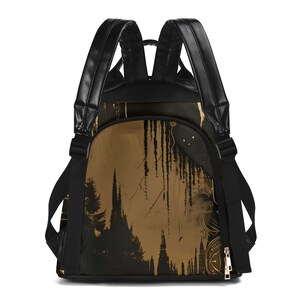 Gothic Backpack, Black Magic Bag, Wiccan Gift, Vegan Leather Backpack ...