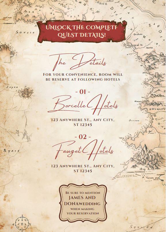 Alternative Wedding Invitation, Fantasy Theme Wedding Bundle, RSVP ...