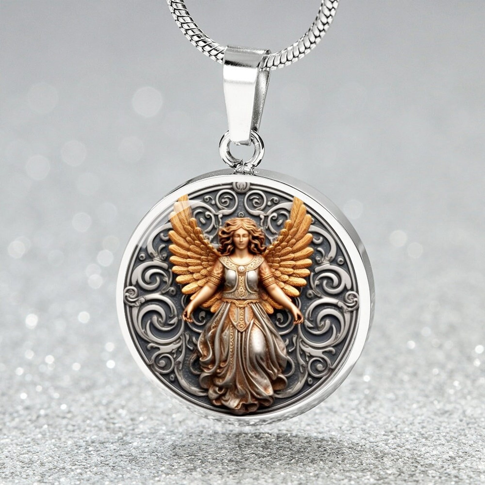 Angel Necklace, Guardian Angel Necklace, Angel Jewelry, Angel Pendant ...