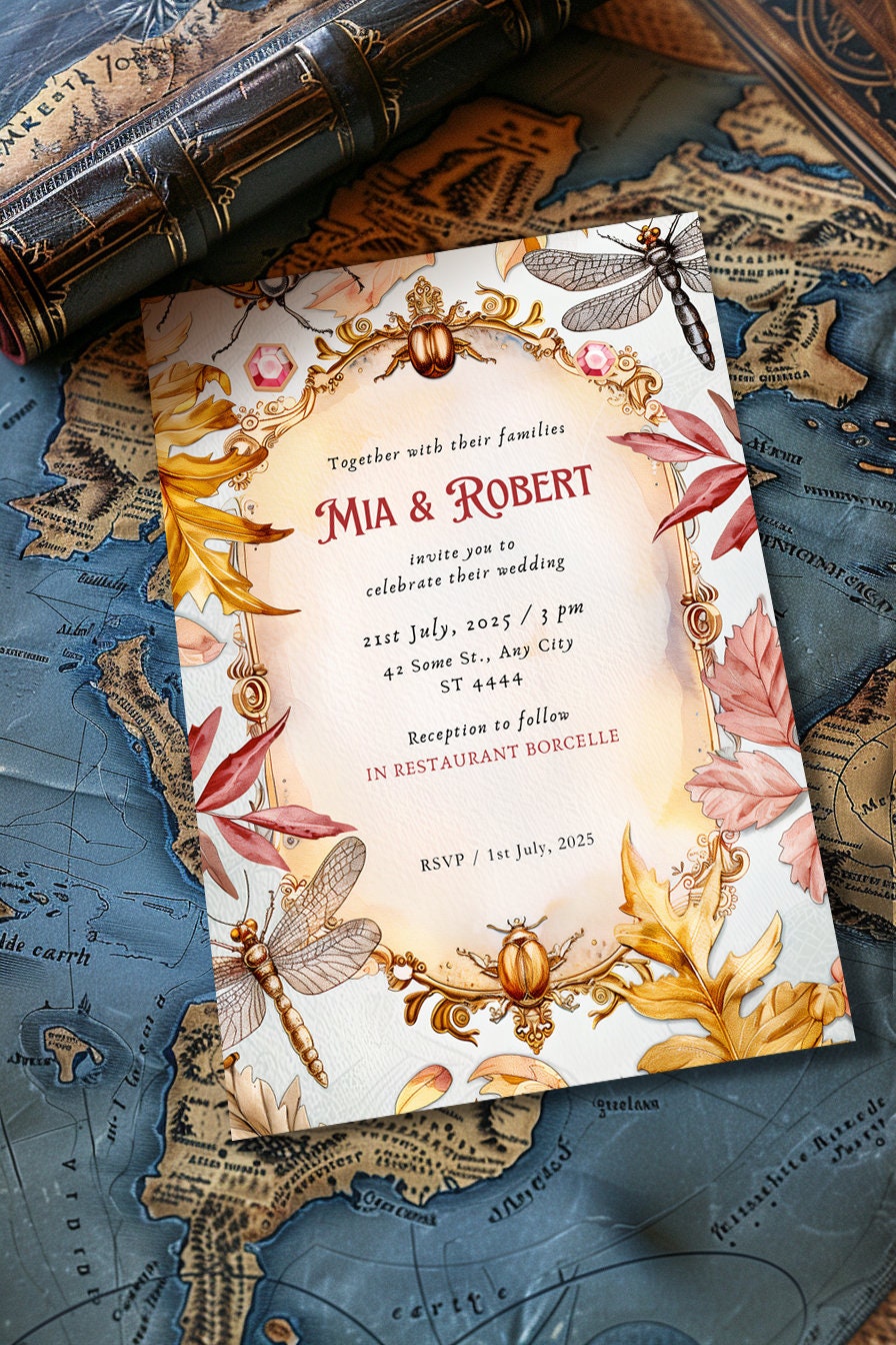 Wedding Invitation Template, Magical Wedding, Fairytale Wedding ...