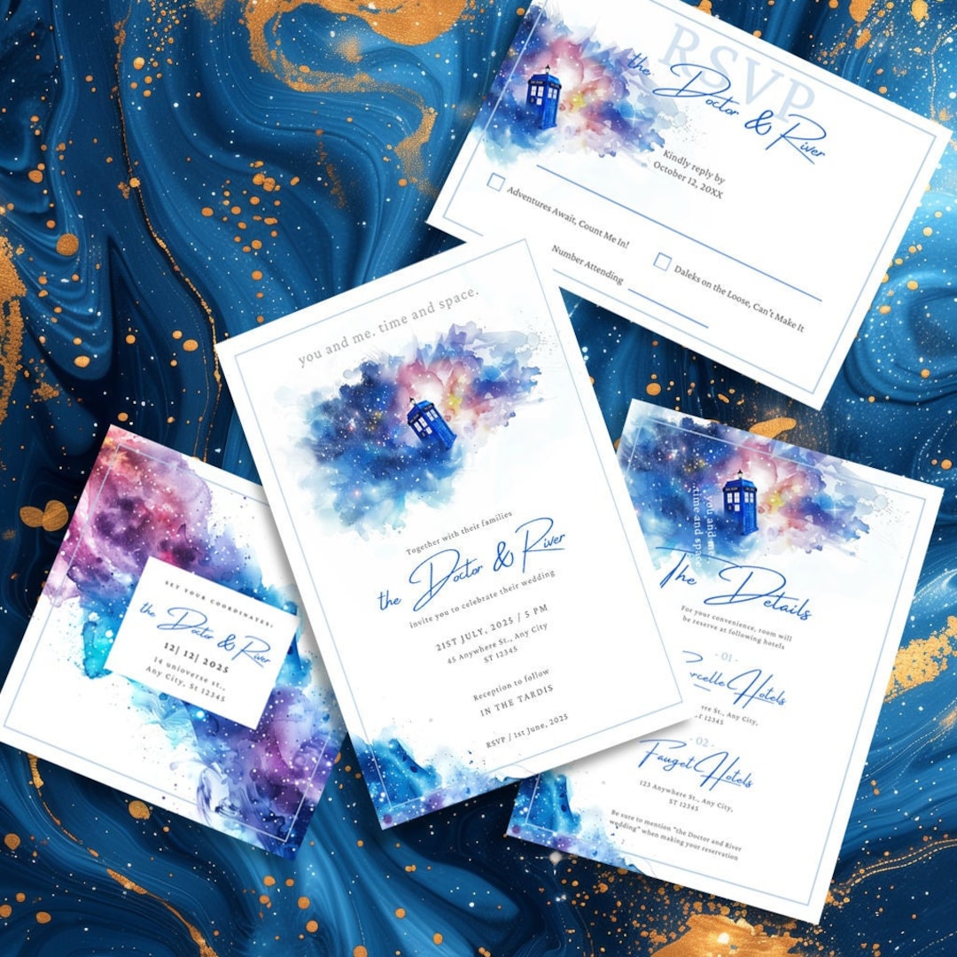 Wedding Bundle, Doctor Who Wedding Invitation Set, Customized Wedding ...