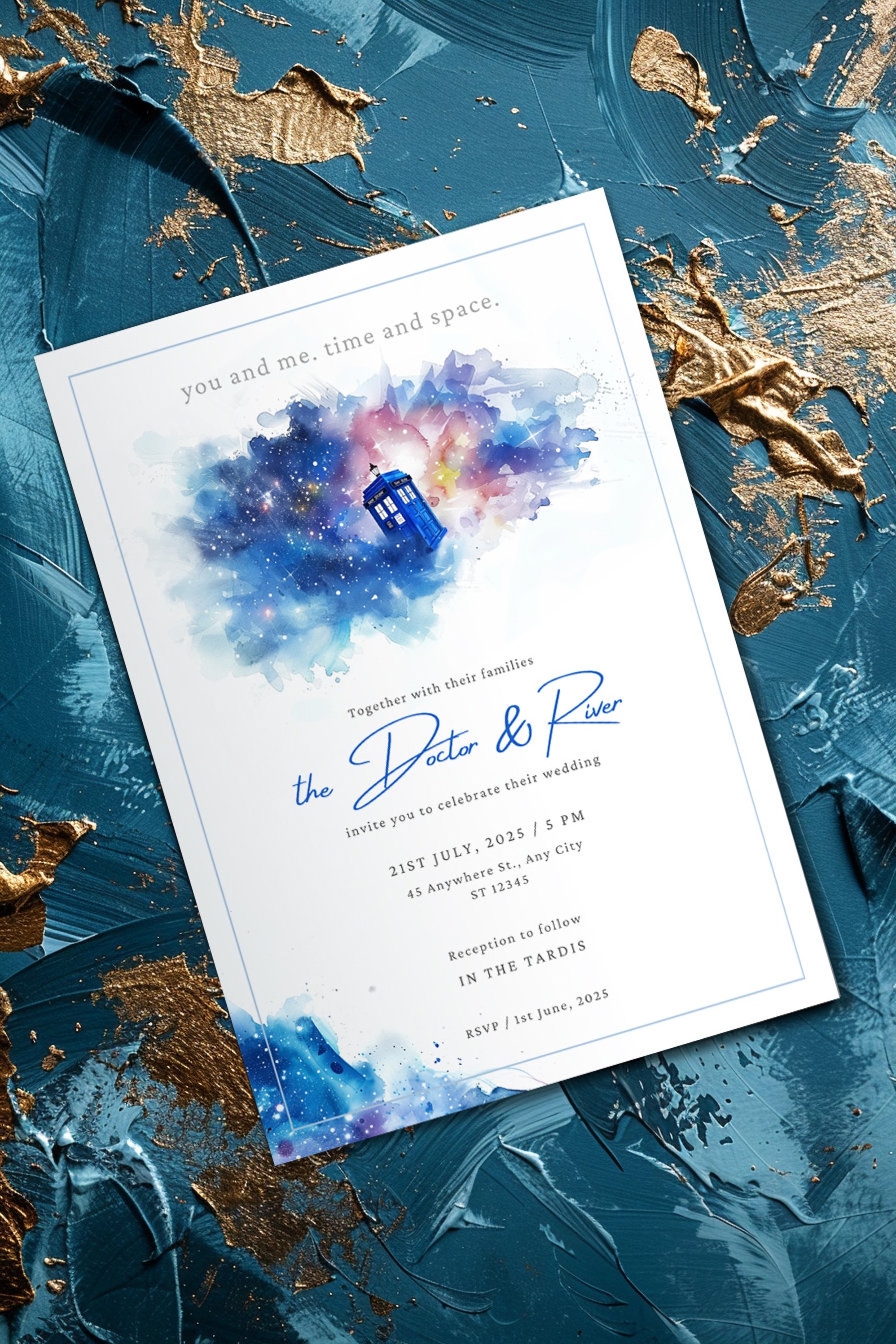 Wedding Invitation Template, Doctor Who Wedding, Customized Wedding ...