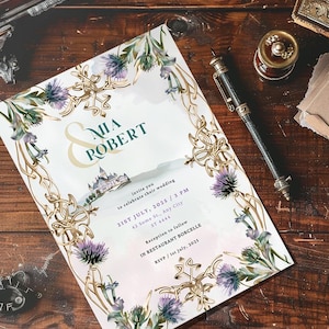 Wedding Invitation Template, Scotland Wedding, Customized Wedding ...