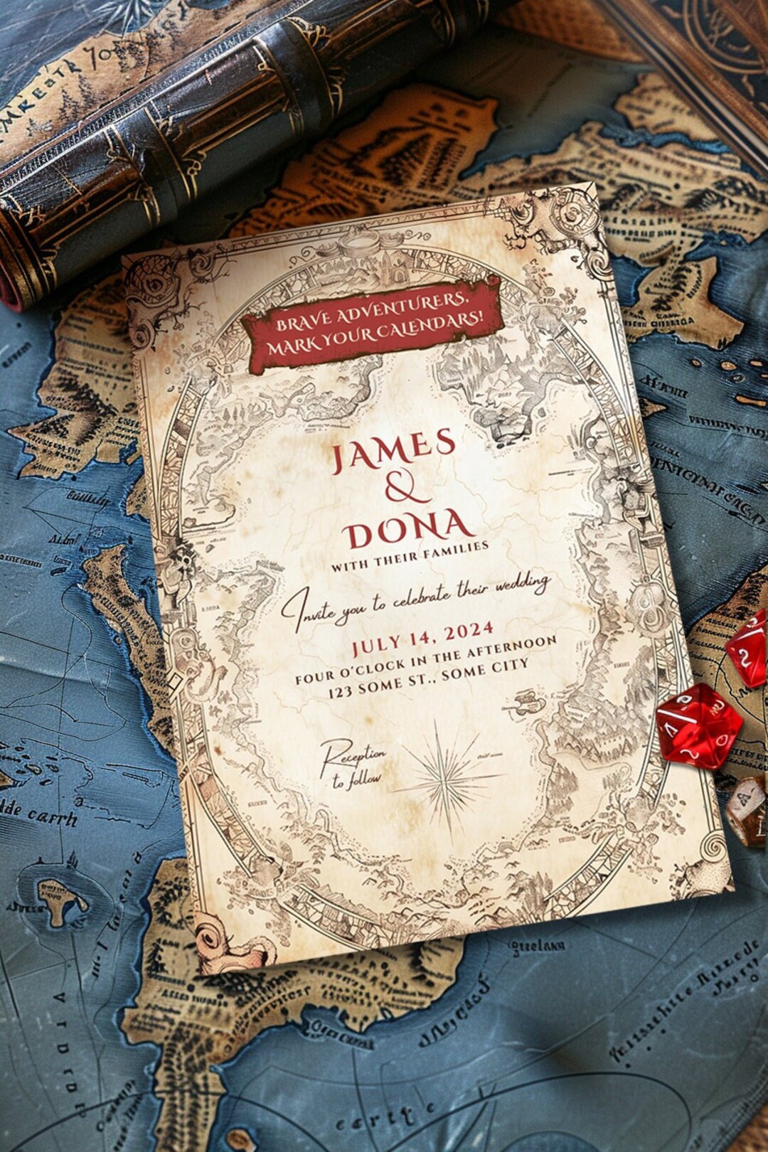 Alternative Wedding Invitation, Fantasy Theme, Wedding Invitation ...