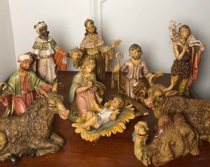 Nativity Set 11 Piece Vintage Christmas Nativity Scene Made in Italy - Etsy