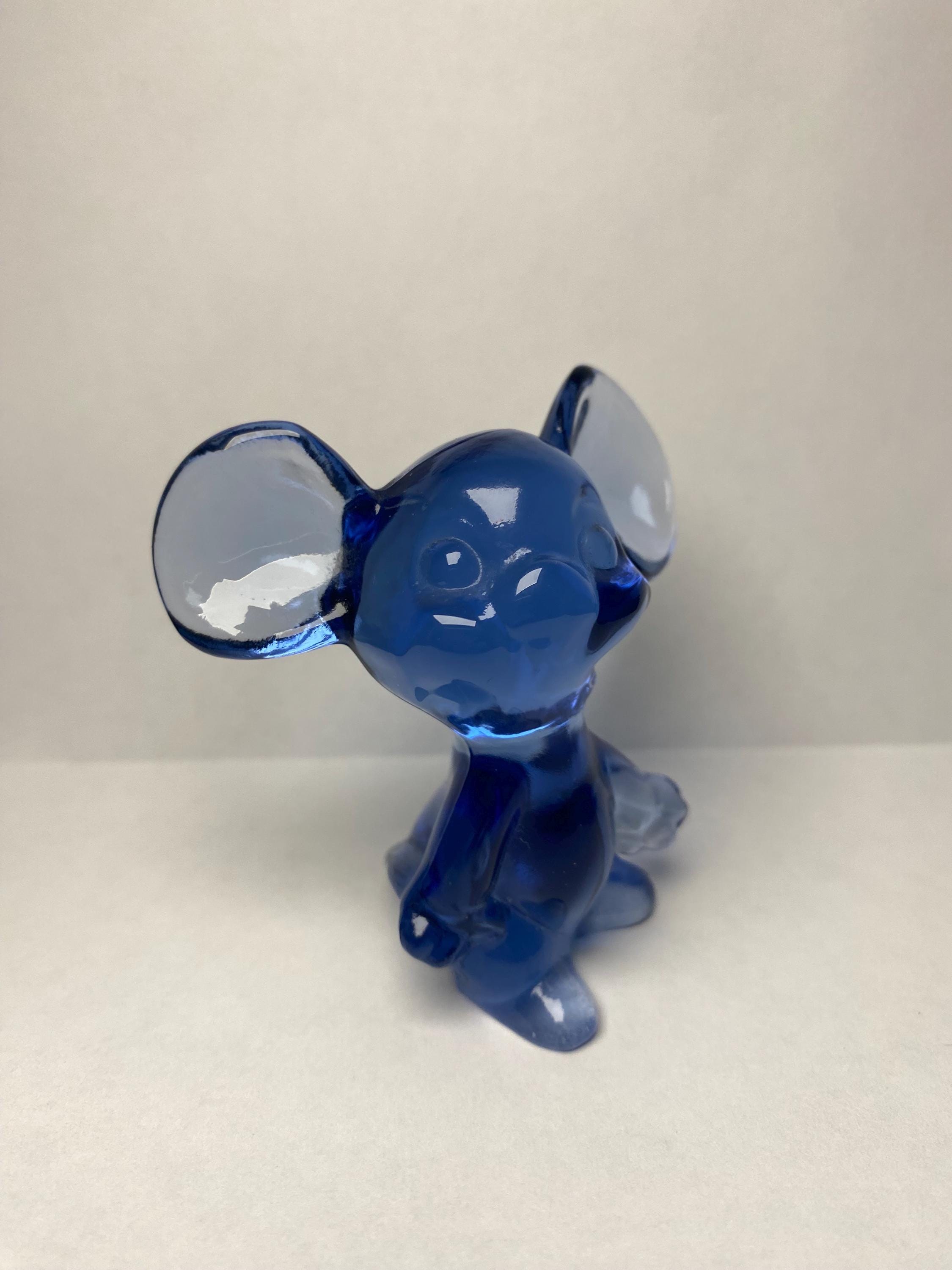 Fenton Blue Mouse Figurine Vintage Collectable - Etsy