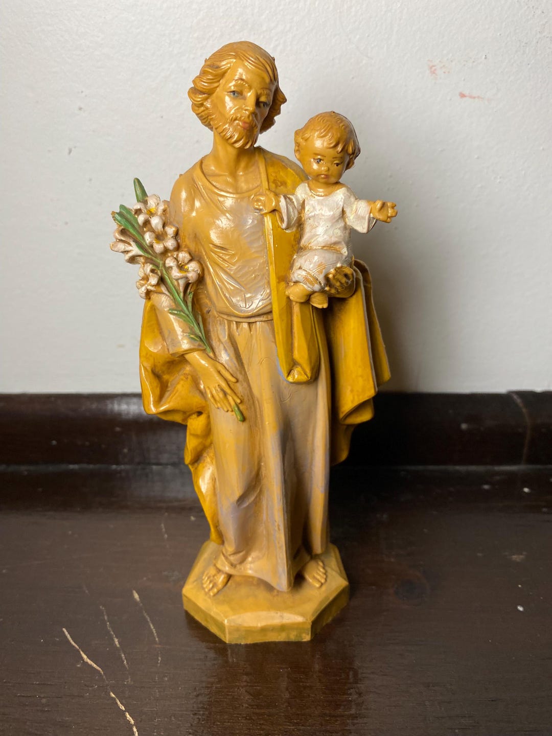Fontanini St. Joseph Holding Baby Jesus Figurine 657 Signed Simonetti ...
