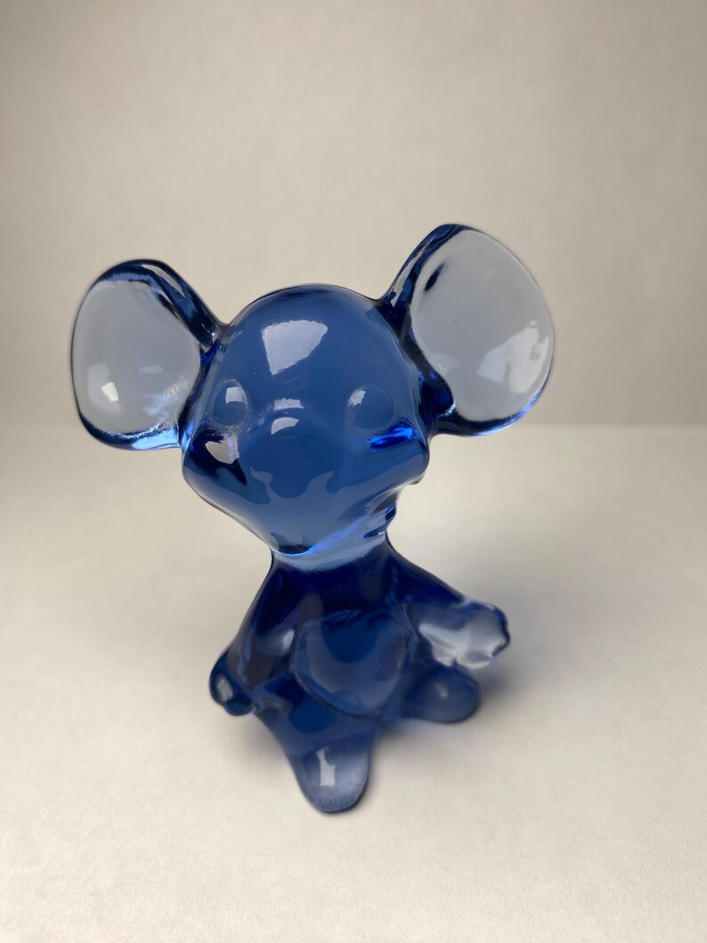 Fenton Blue Mouse Figurine Vintage Collectable - Etsy