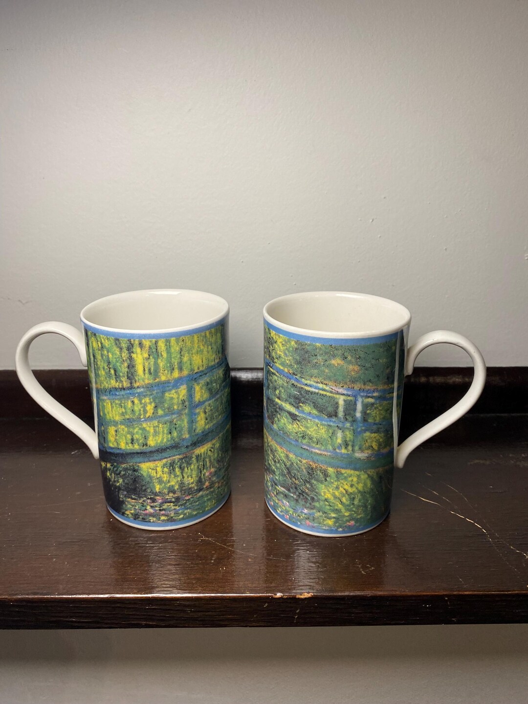 Vintage Dunoon Stoneware Mugs: Claude Monet Giverny Set - Etsy