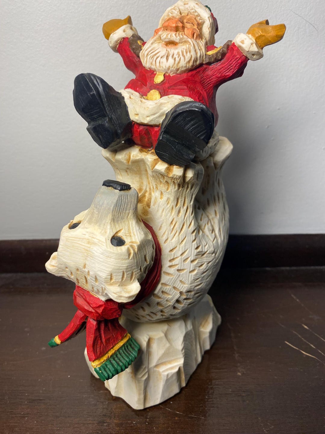 David Frykman Santa and Polar Bear Figurine Original Sticker 1994 - Etsy