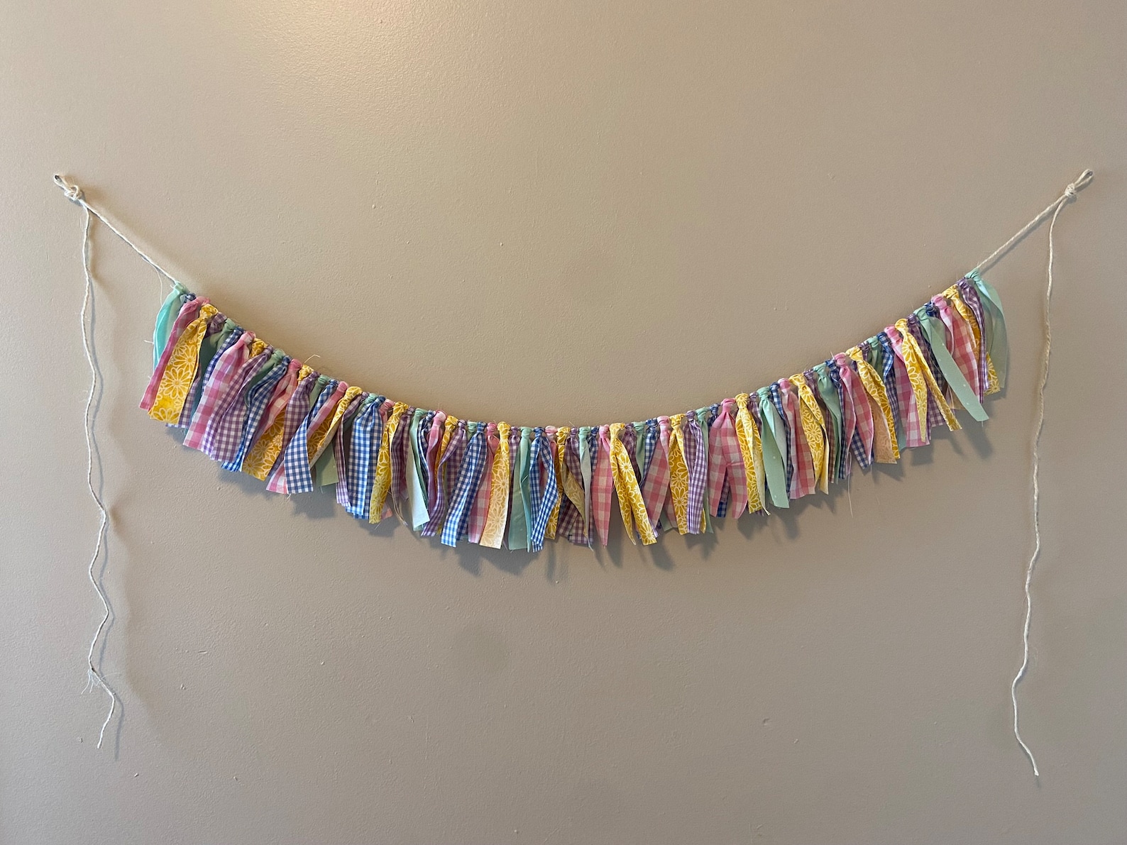 Spring Pastel Garland, Spring Garland, Fabric Garland, Easter ...