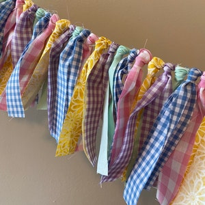 Spring Pastel Garland, Spring Garland, Fabric Garland, Easter ...