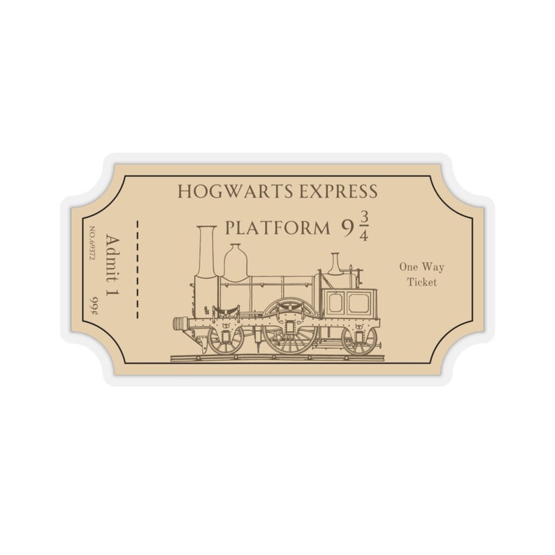 Hogwarts Express Sticker Train Ticket Sticker Harry Potter - Etsy