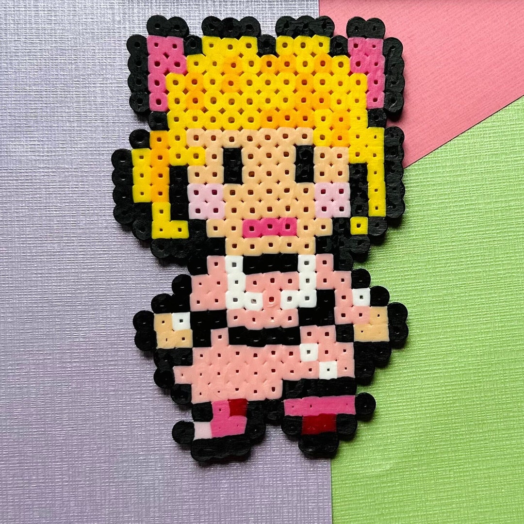 Paula Earthbound JRPG Character Perler Bead Art Inspired Wall Decor - Etsy