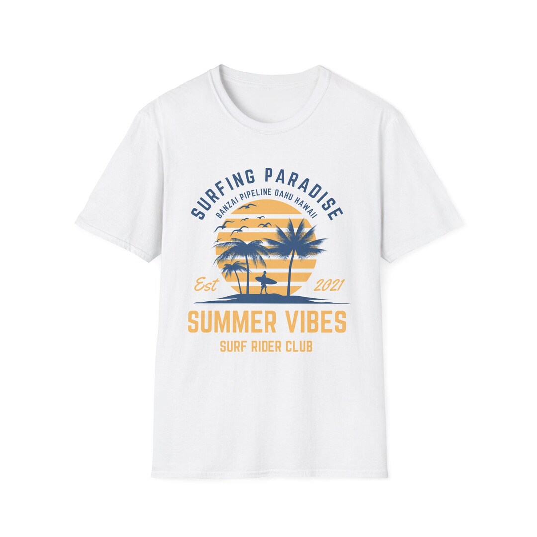 Summer Vibes Surf T-shirt, Beach Apparel, Ocean Lover Gift, Unisex Tee ...