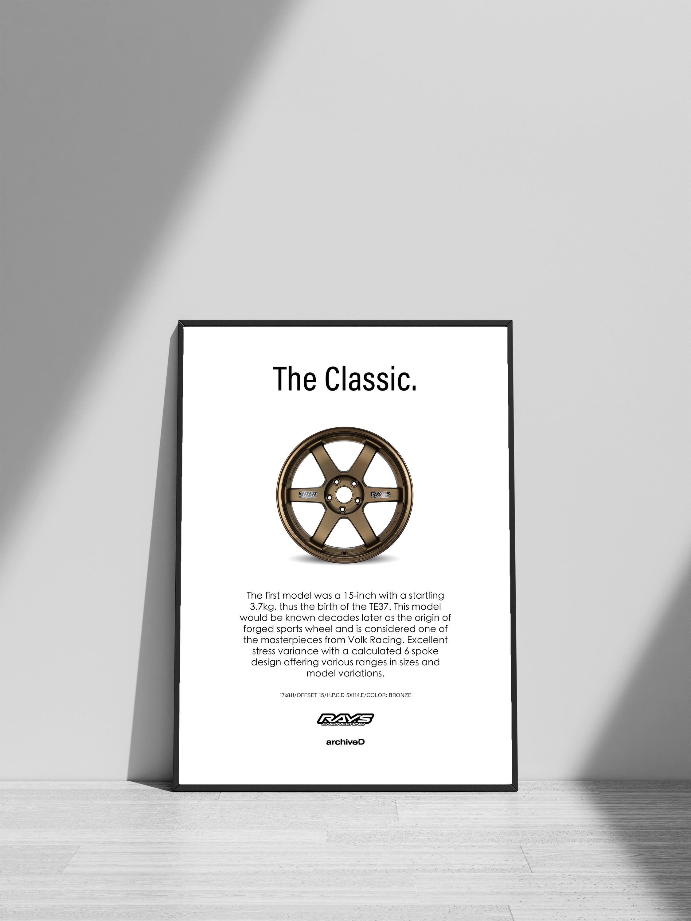 Volk Racing Rays TE37 JDM Authentic Car Poster Ad Artwork - Etsy