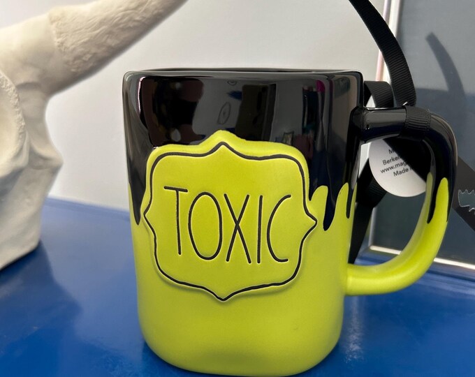 Rae Dunn Lime Green Black Slime Sludge Overflow Toxic Halloween Mug - Etsy