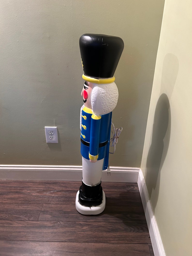 Vintage Christmas 40" Union Blow Mold Blue Nutcracker Soldier No Cracks ...