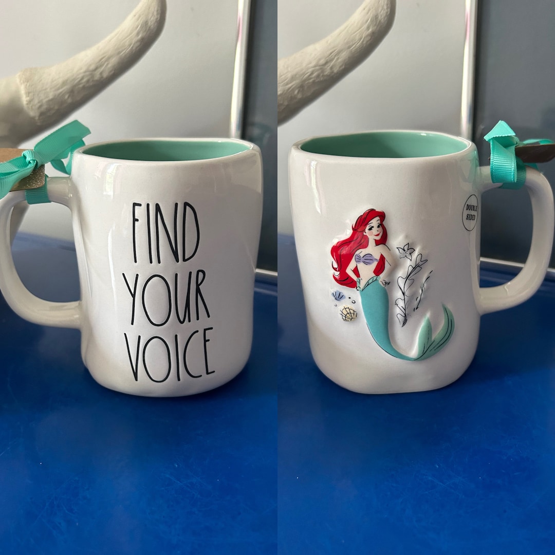 Rae Dunn Disney Little Mermaid Ariel Find Your Voice Double Sided Mug ...