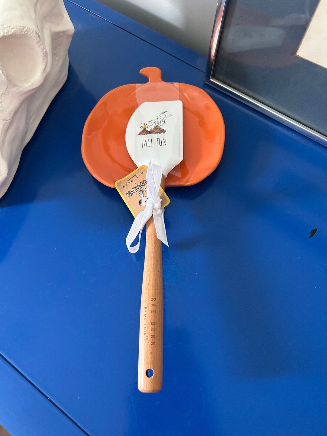 Rae Dunn Peanuts Snoopy Fall Fun Pumpkin Spatula and Spoon Rest - Etsy