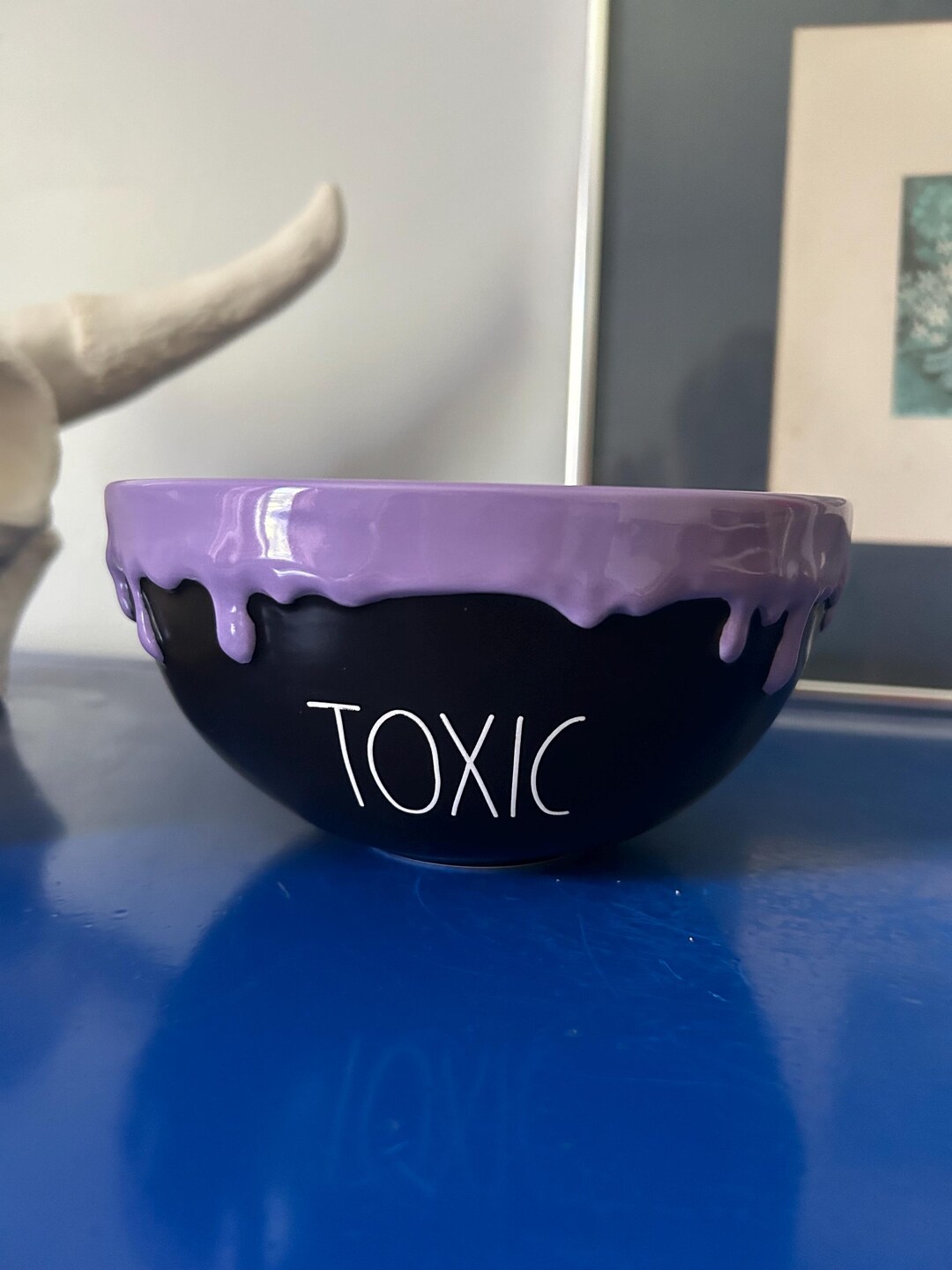 Rae Dunn Black Purple Sludge Toxic Bowl - Etsy