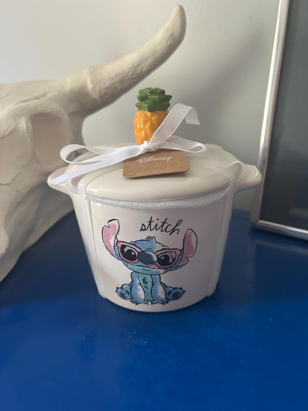 Rae Dunn Disney Lilo & Stitch Stitch Aloha Double Sided Mini Pot Mini ...