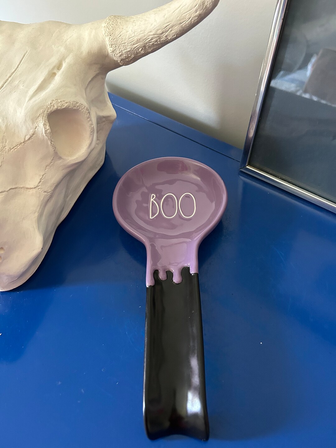 Rae Dunn Purple Sludge Slime Dripping Potion Boo Halloween Spoon Rest ...