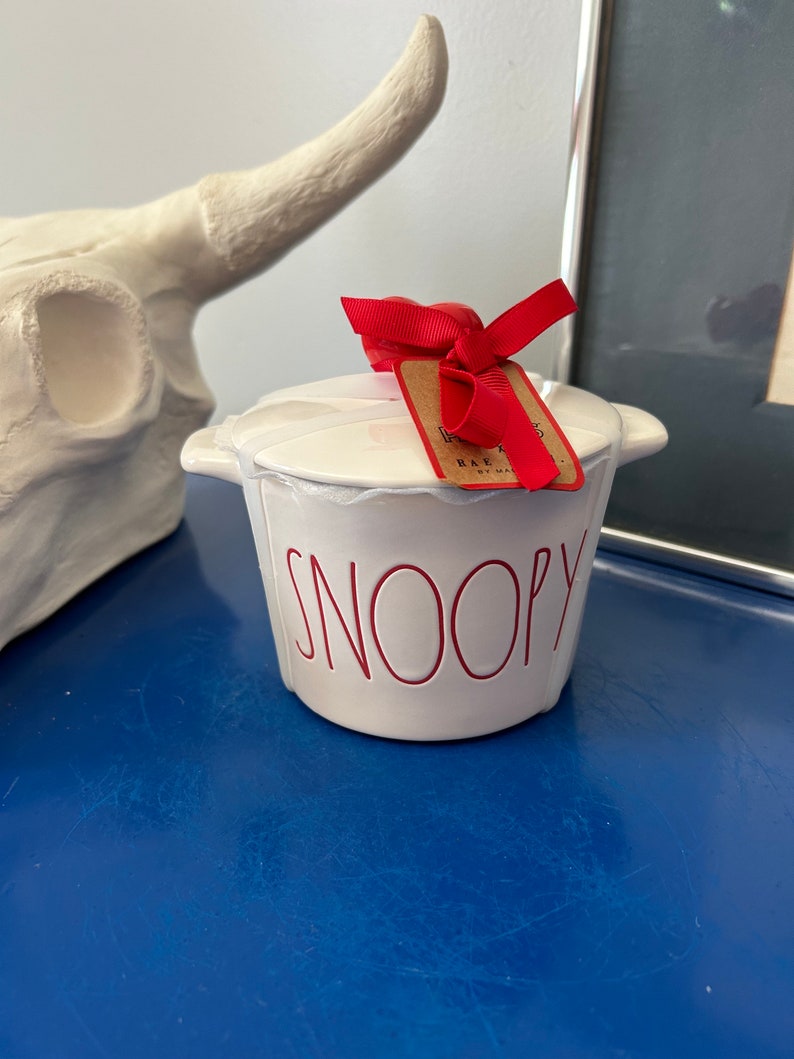 Rae Dunn Peanuts Valentines Day Snoopy Mini Pot Serving Dish With Heart ...