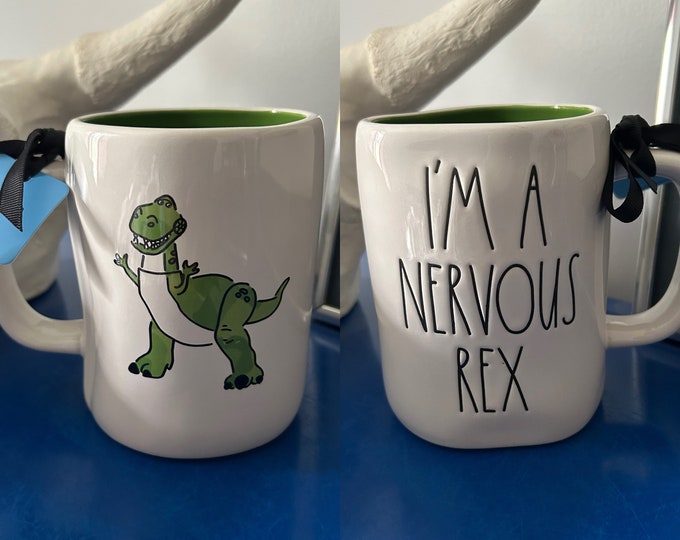 Rae Dunn Disney Pixar Toy Story Rex I’m a Nervous Rex Double Sided Mug ...