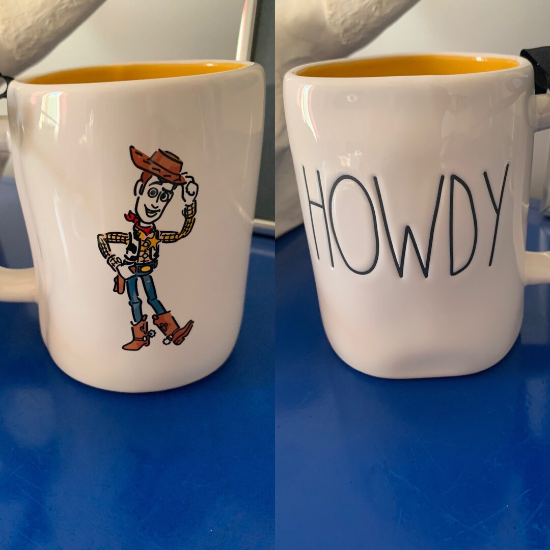 Rae Dunn Disney Pixar Toy Story Woody Howdy Double Sided Mug - Etsy