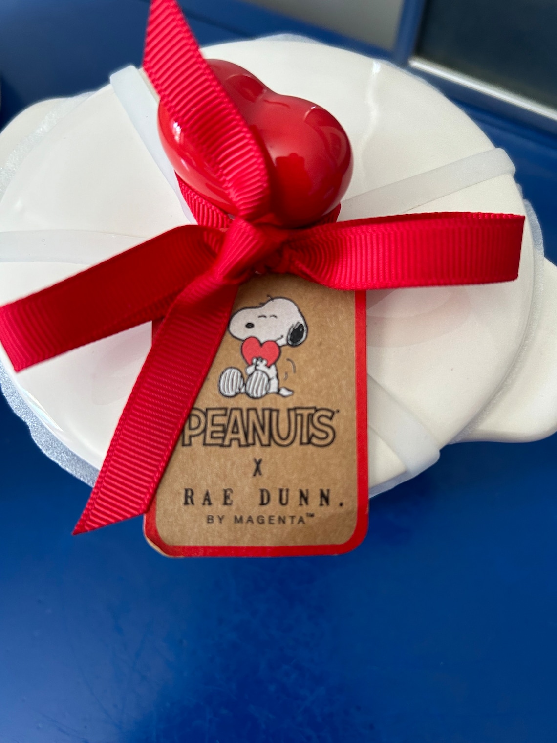 Rae Dunn Peanuts Valentines Day Snoopy Mini Pot Serving Dish With Heart ...