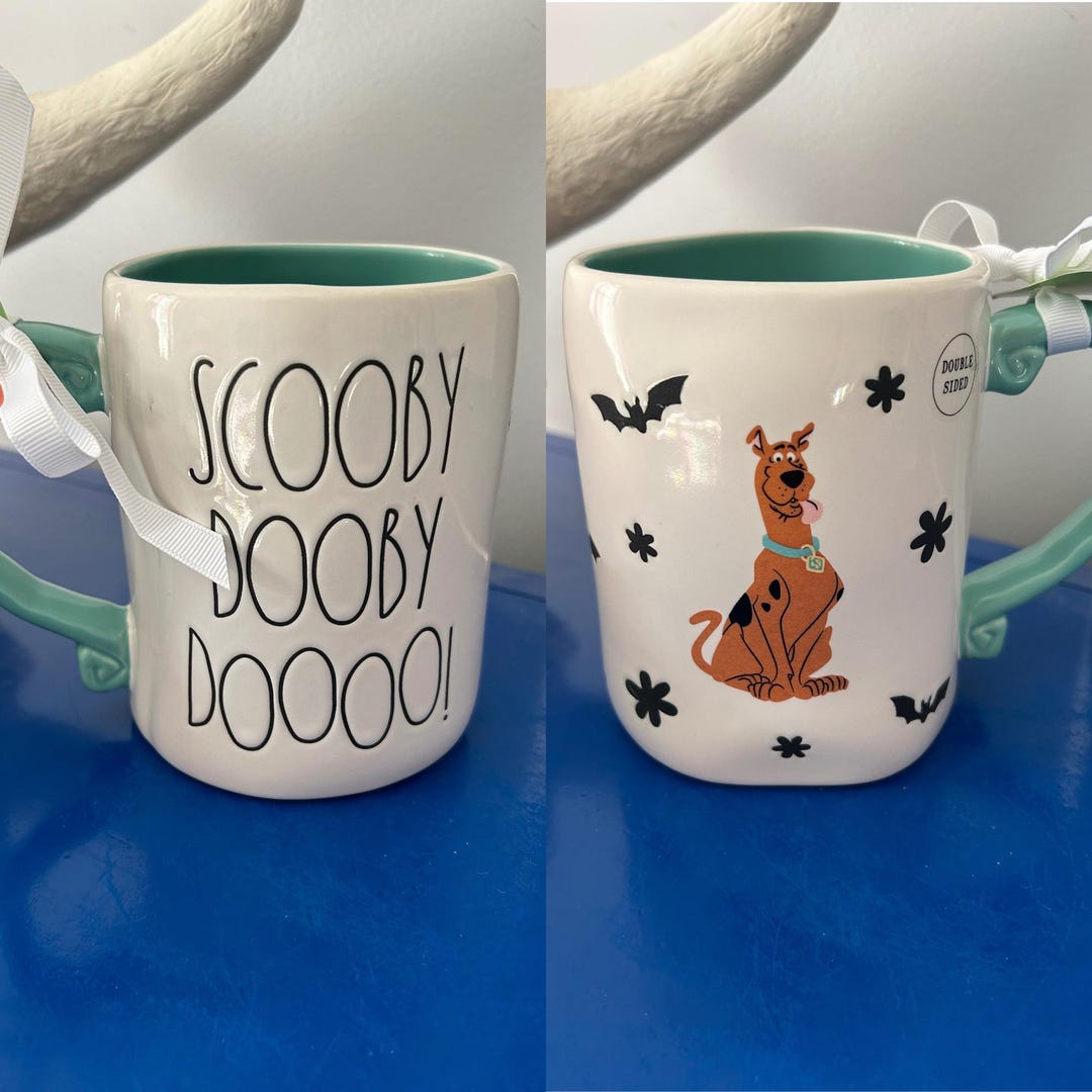 Rae Dunn Scooby Doo Scooby Dooby Doooo Bats Flowers Double Sided Mug - Etsy