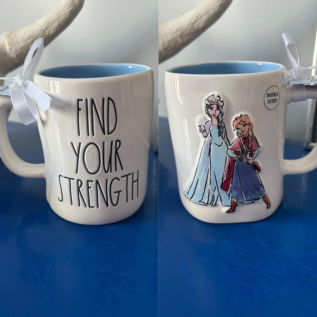 Rae Dunn Disney Frozen Elsa and Anna Find Your Strength Double Sided ...