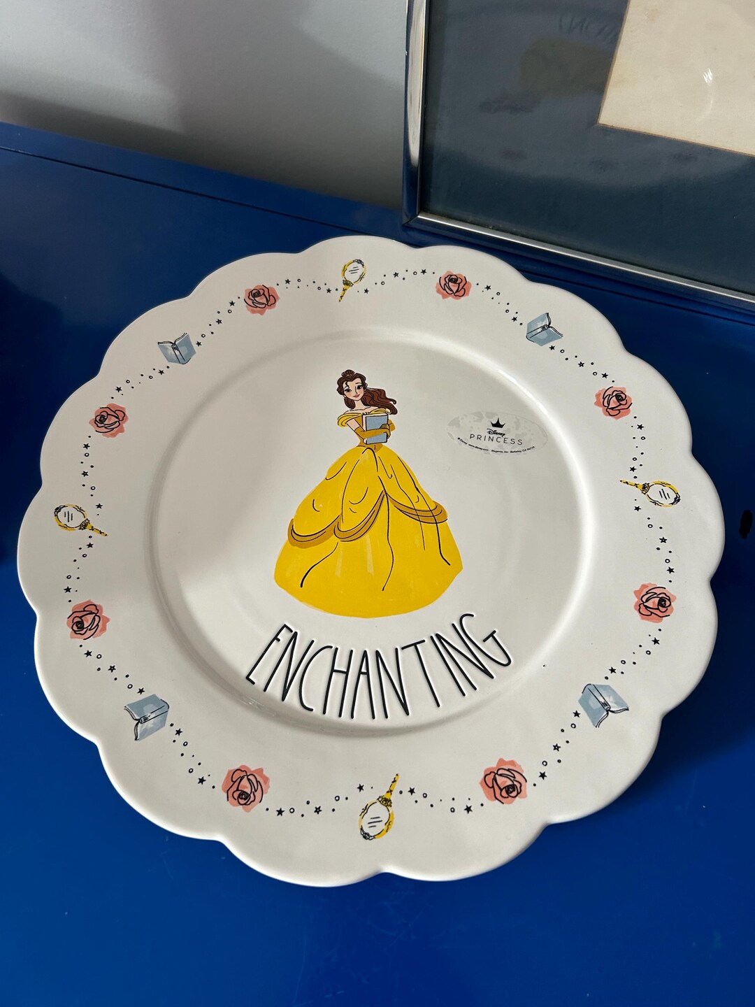 Rae Dunn Disney Princess Beauty and the Beast Belle Enchanting Platter ...