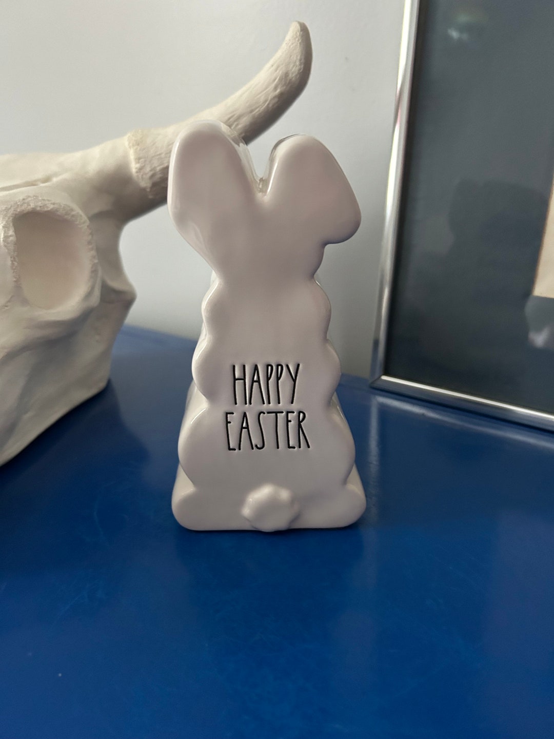 Rae Dunn White Happy Easter Easter Bunny Rabbit Sign Decoration - Etsy