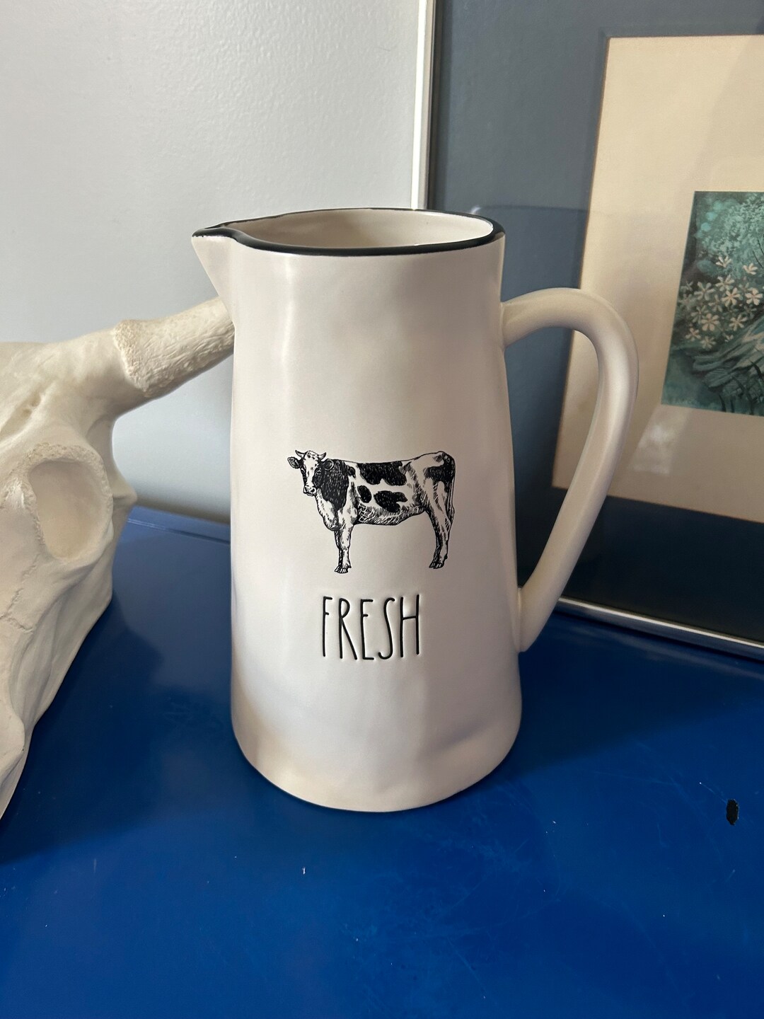 Rae Dunn Cow Fresh Farm Line Farmhouse Decor Pitcher - Etsy