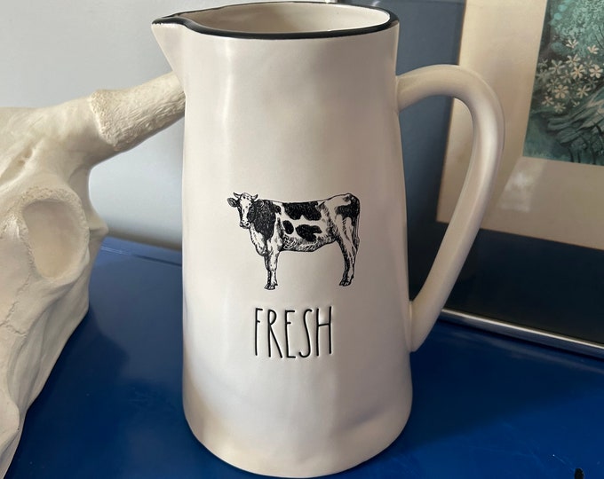 Rae Dunn Cow Fresh Farm Line Farmhouse Decor Pitcher - Etsy