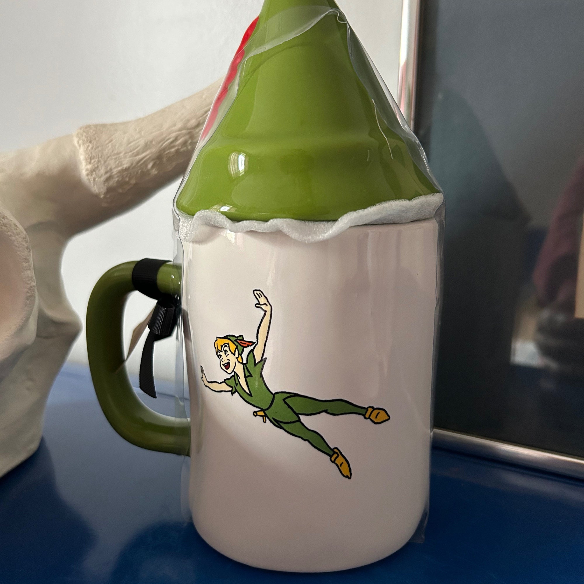 Disney Rae Dunn Peter Pan Double Sided Mug With Peter Pans Hat Topped Lid - Etsy