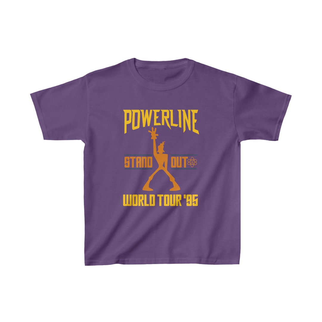 Powerline World Tour - Yellow Text (kids Heavy Cotton Tee) - Etsy