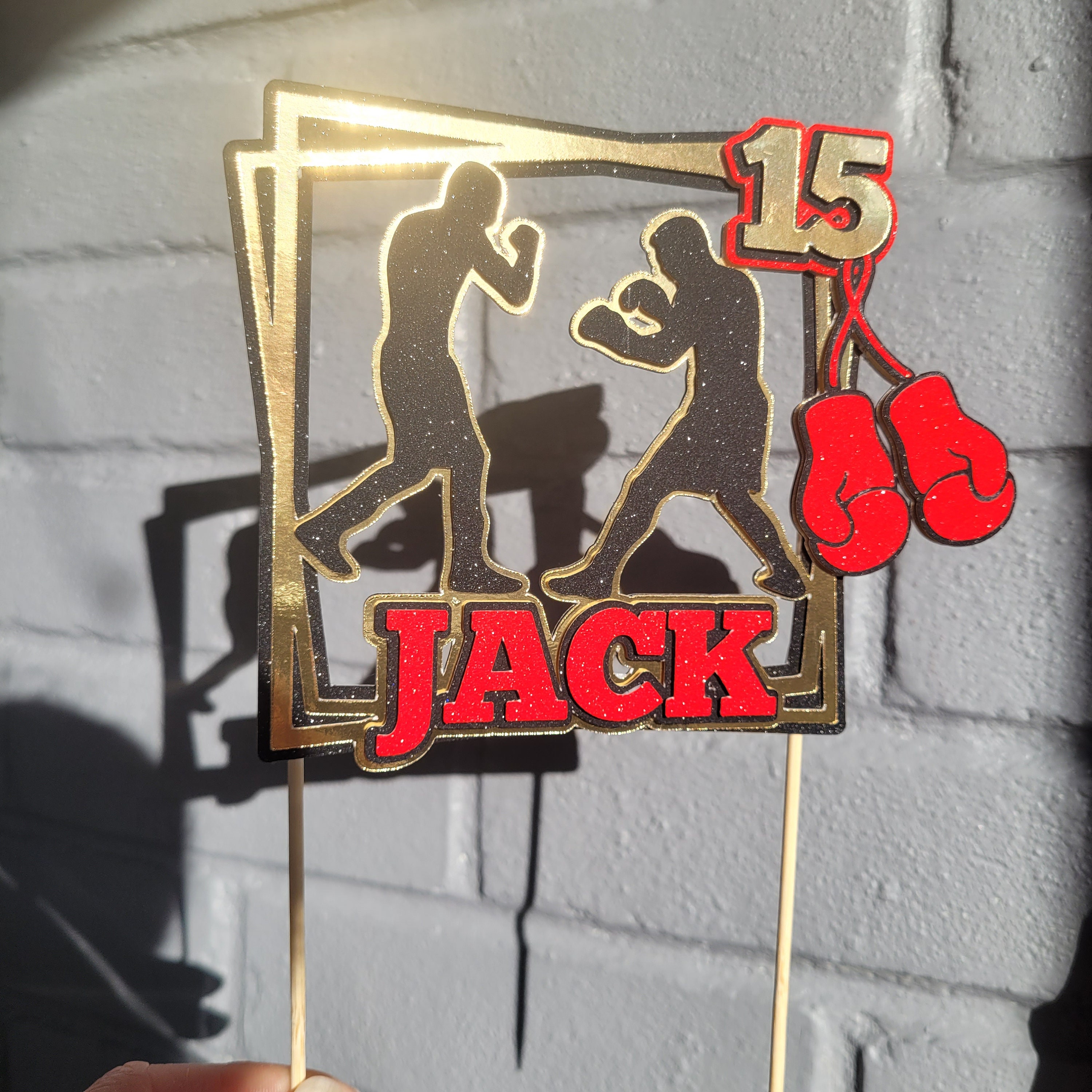 Boxing Boxer Sport Cake Topper Personalised Any Name and Age - Etsy