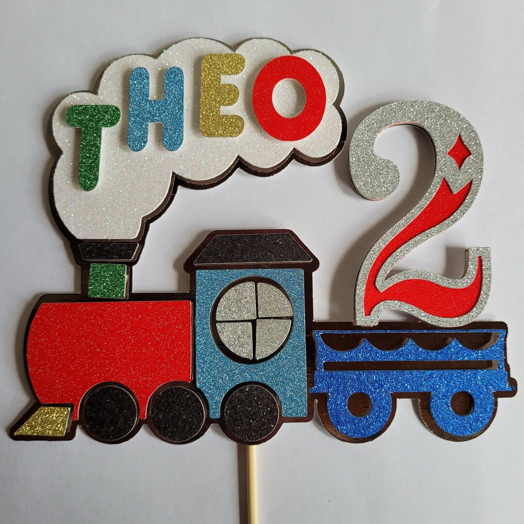 Steam Train Cake Topper Personalised With Name and Age - Etsy UK