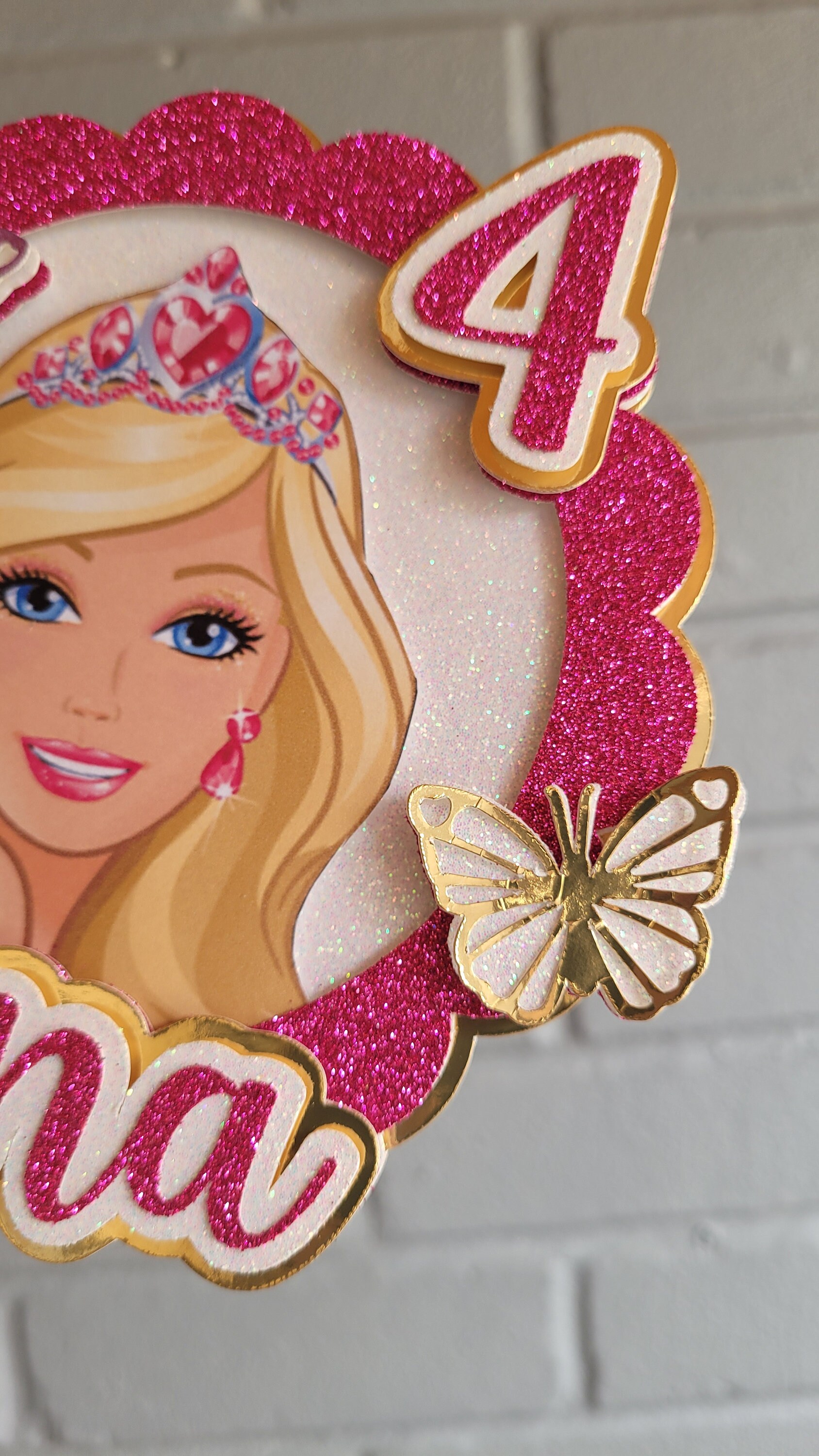 Barbie Doll Cake Topper Personalised With Name and Age - Etsy