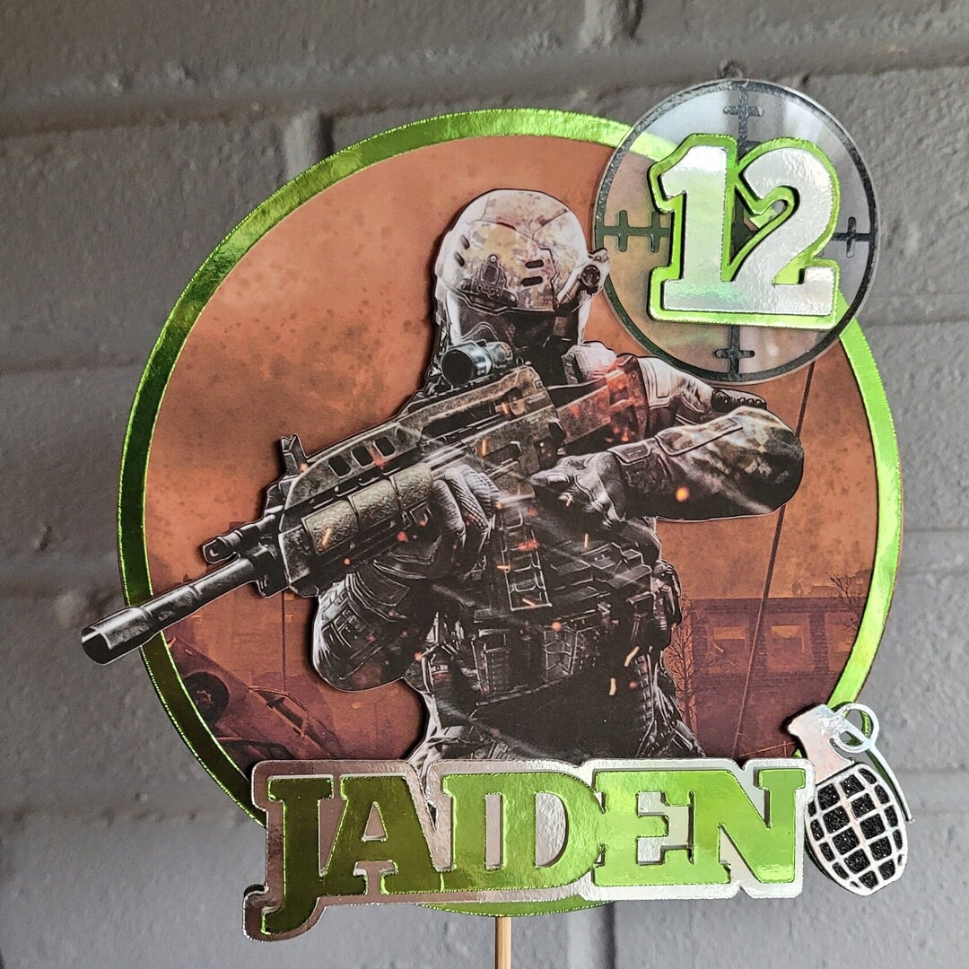 COD Call of Duty Cake Topper Personalised With Name and Age, Gaming ...