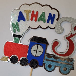 Steam Train Cake Topper Personalised With Name and Age - Etsy UK
