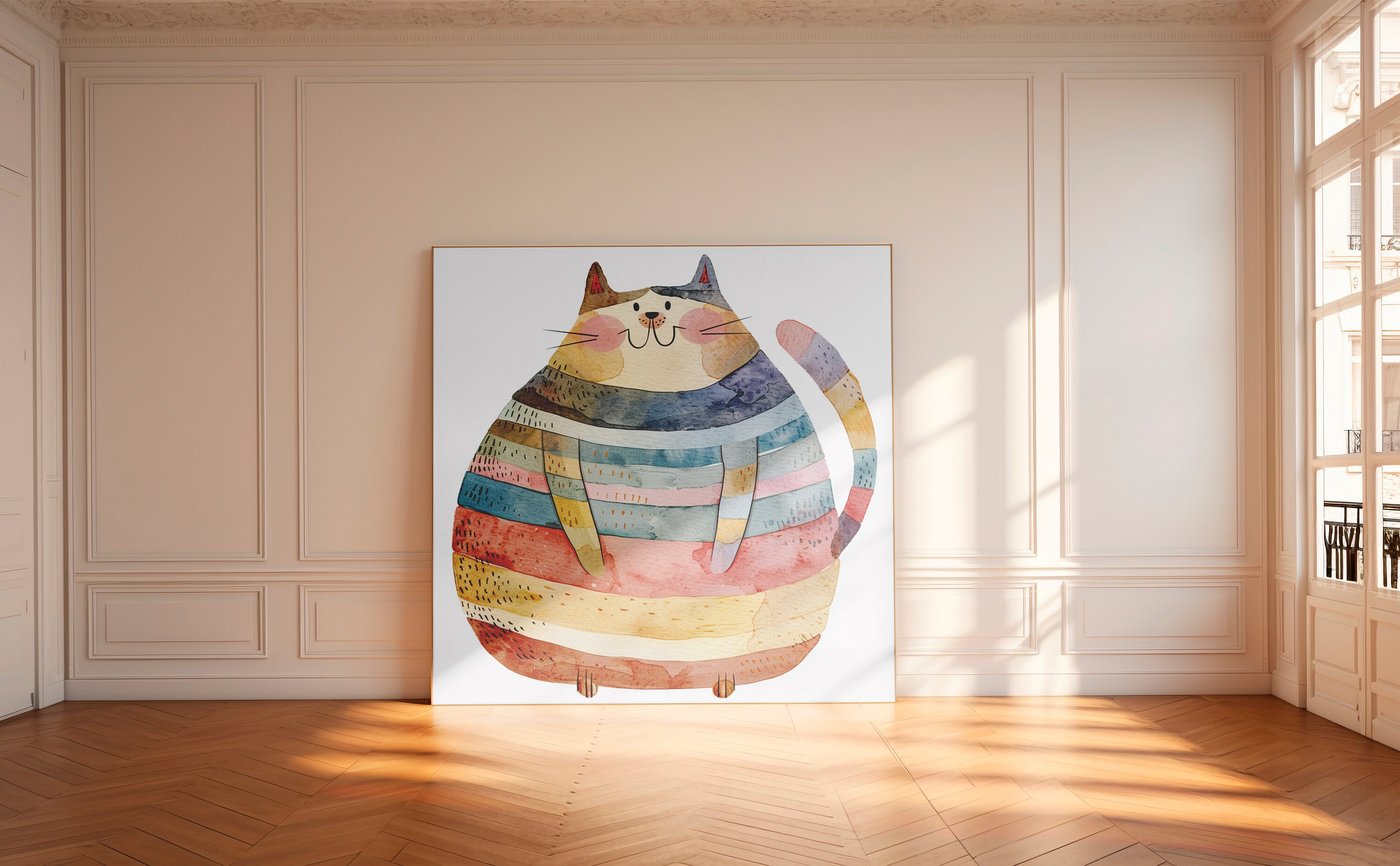 Cat Art Print, Cat Print, Cat Wall Art, Cat Wall Decor, Cat Wall ...