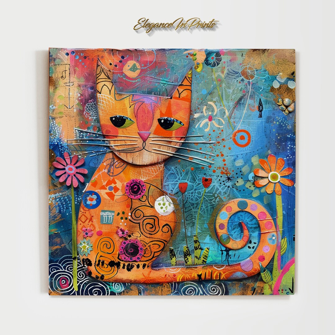 Cat Art Print, Cat Print, Cat Wall Art, Cat Wall Decor, Cat Wall ...