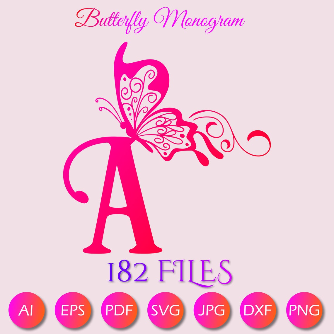 Butterfly Monogram Font | Butterfly Svg | Butterfly Svg Bundle ...