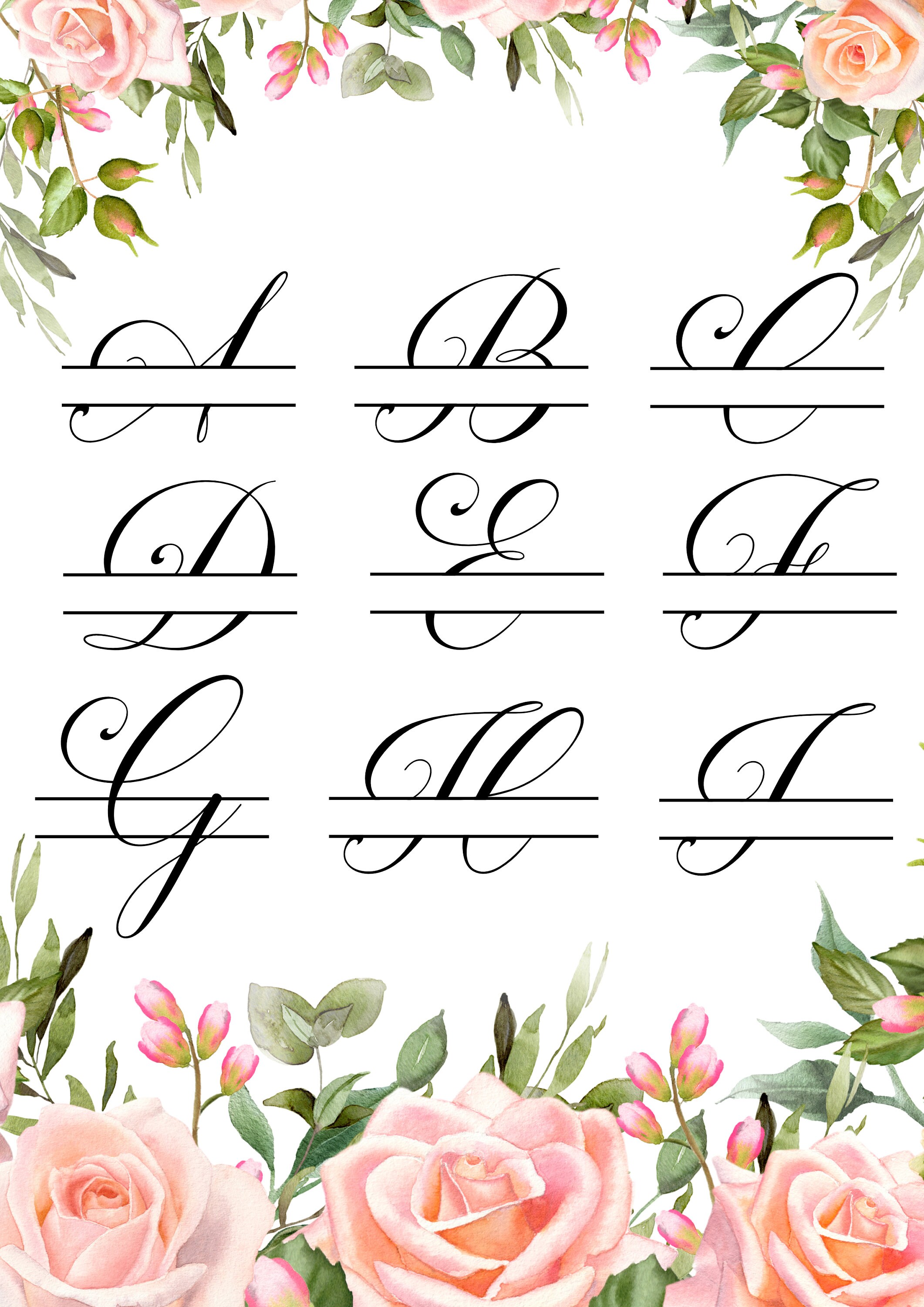 Elegant Monogram Font Elegant Svg Elegant Svg Bundle Elegant Alphabet ...