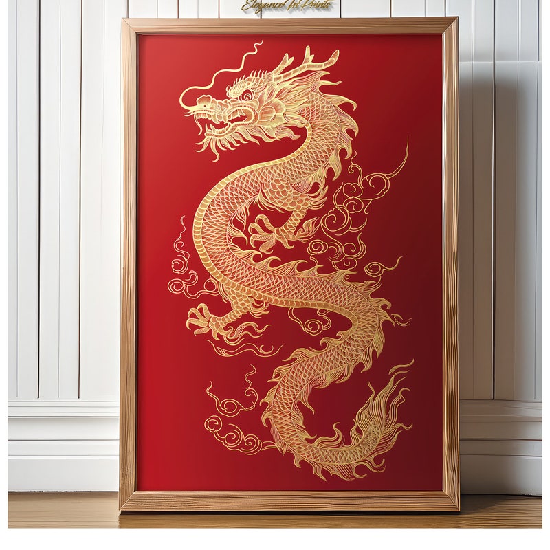 Japan Dragon Painting - Etsy